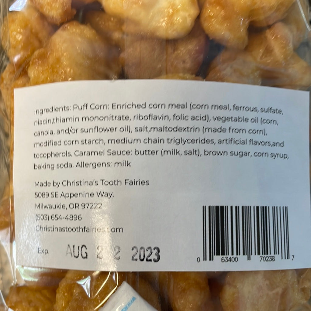Caramel Puff Corn (10 bags) – Christinas Tooth Fairies